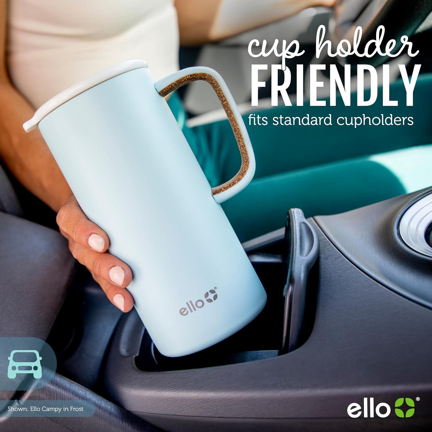 Ello Campy 18oz Stainless Steel Travel Mug with Handle and Leak-Proof ...