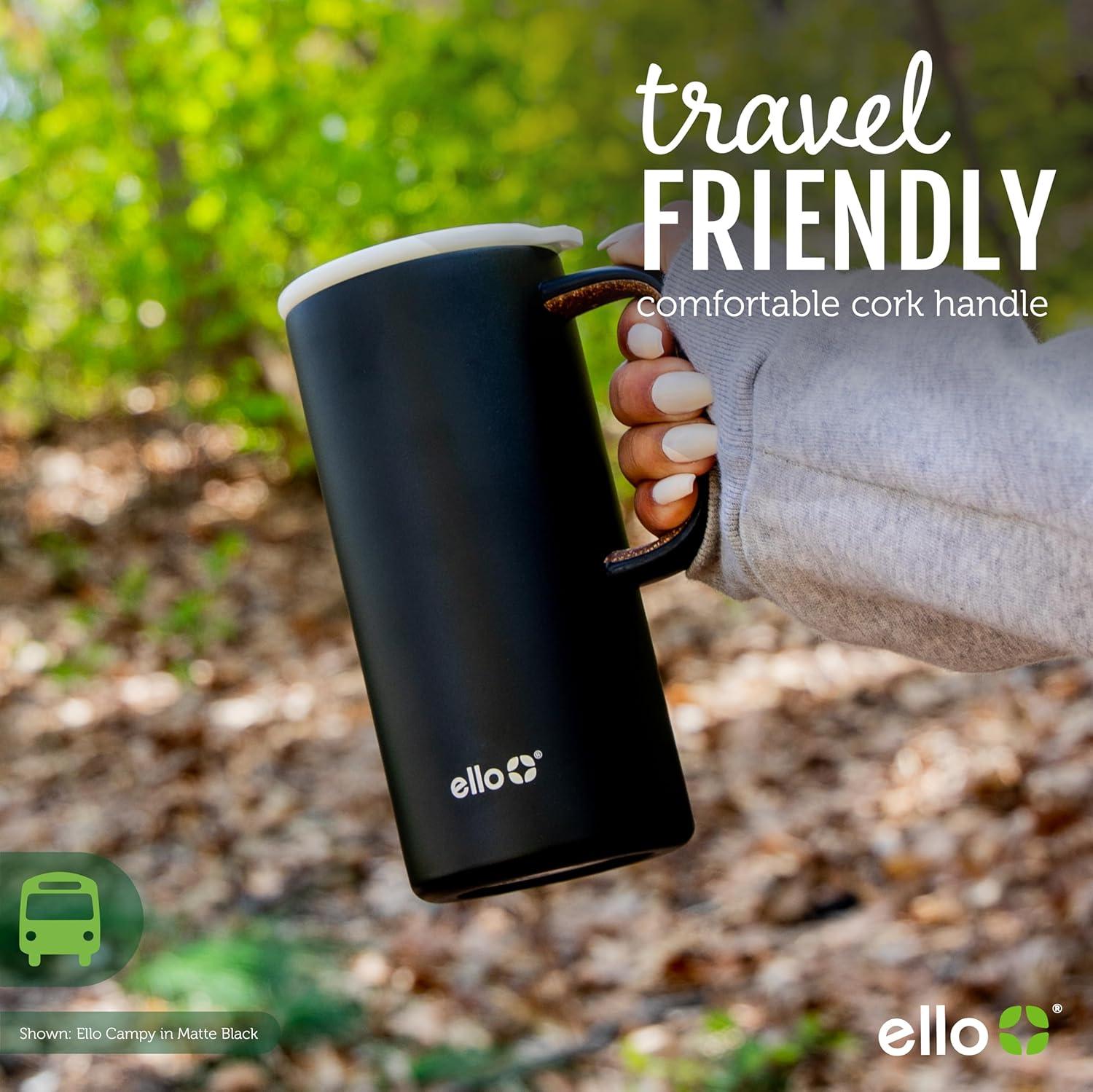 Ello Campy 18oz Stainless Steel Travel Mug with Handle and Leak-Proof ...