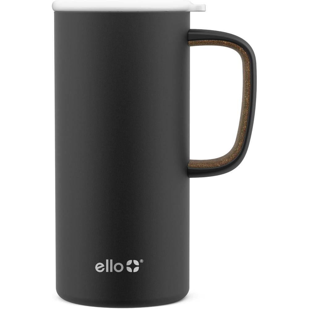 Ello Campy 18oz Stainless Steel Travel Mug with Handle and Leak-Proof ...